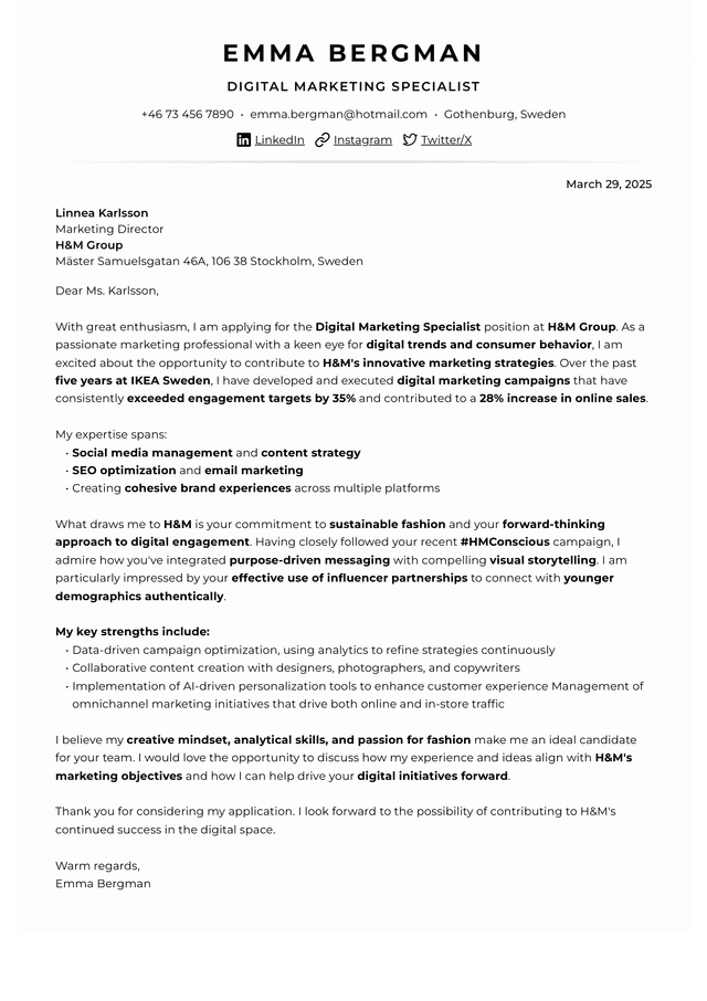 Free Cover Letter Builder - AI-Powered & ATS-Optimized | Woberry