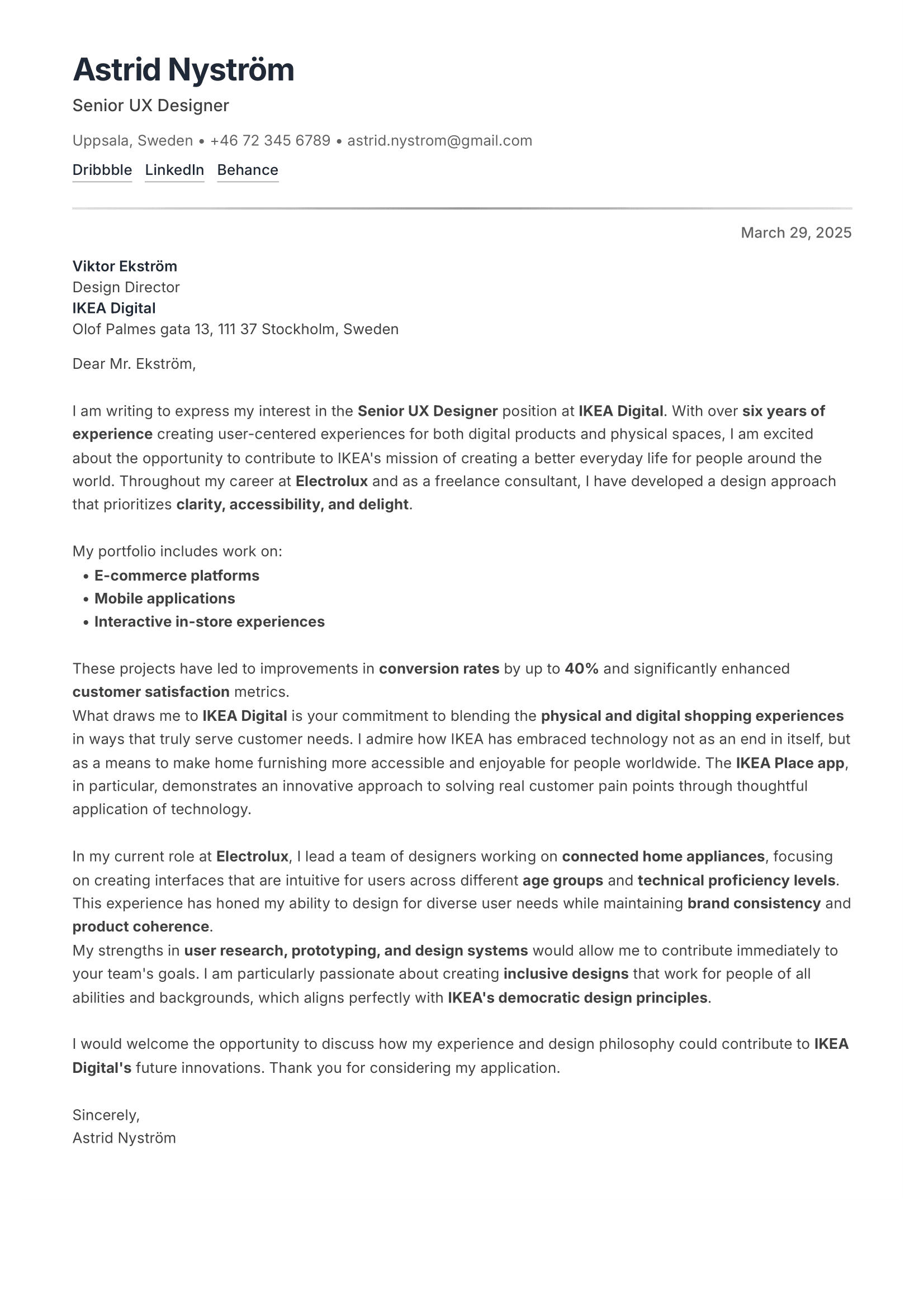 Free Cover Letter Builder - AI-Powered & ATS-Optimized | Woberry