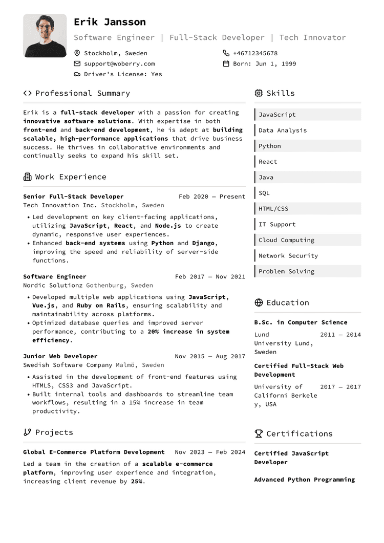 AI Resume Builder - Create ATS-Optimized Resumes in Minutes | Woberry ...